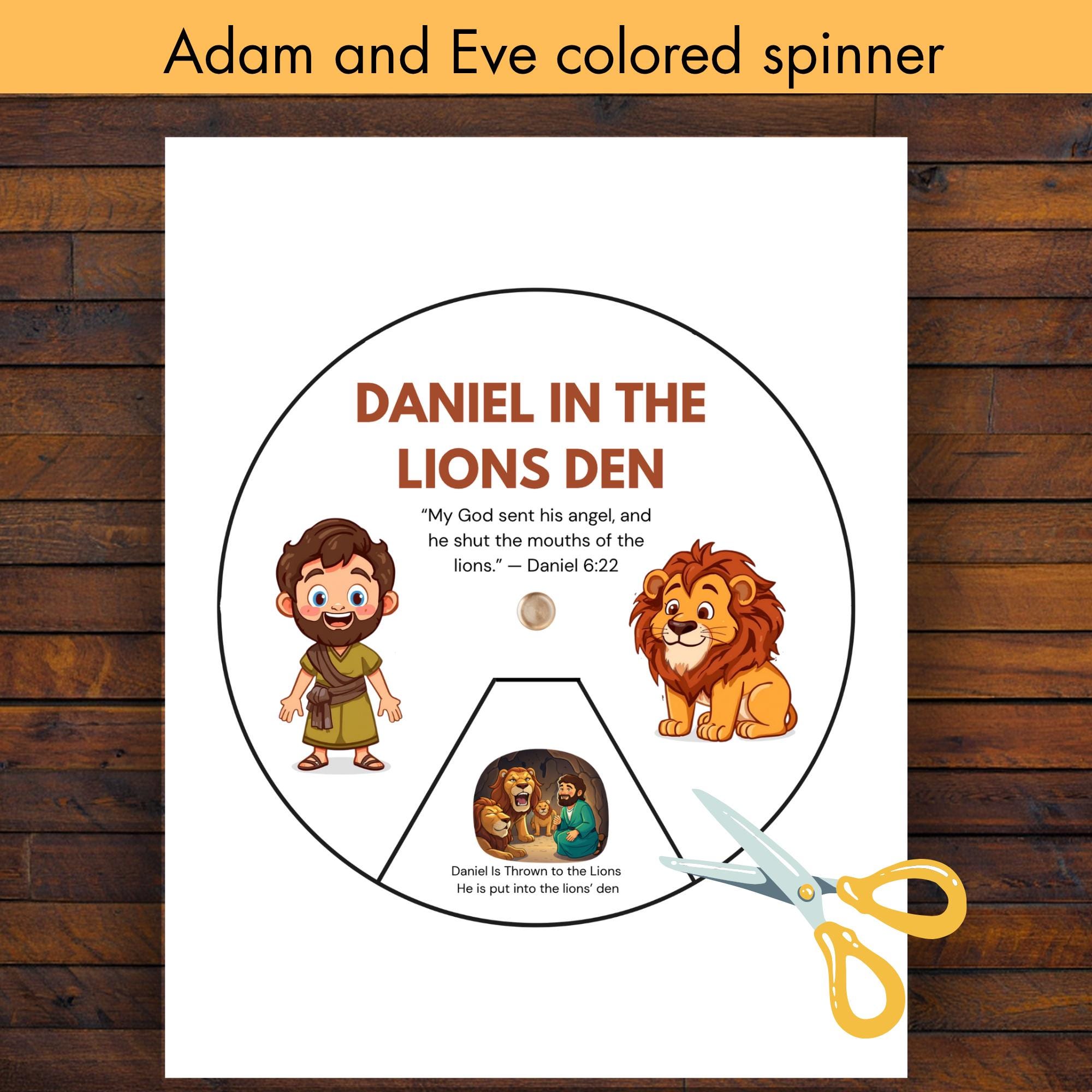 Daniel Lions Den Printable Bible Craft, Sunday School Activity ...