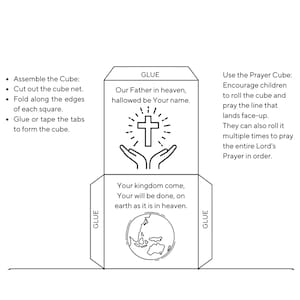 Printable Prayer Cube Bible Verse Craft for Kids - Sunday School Lesson ...
