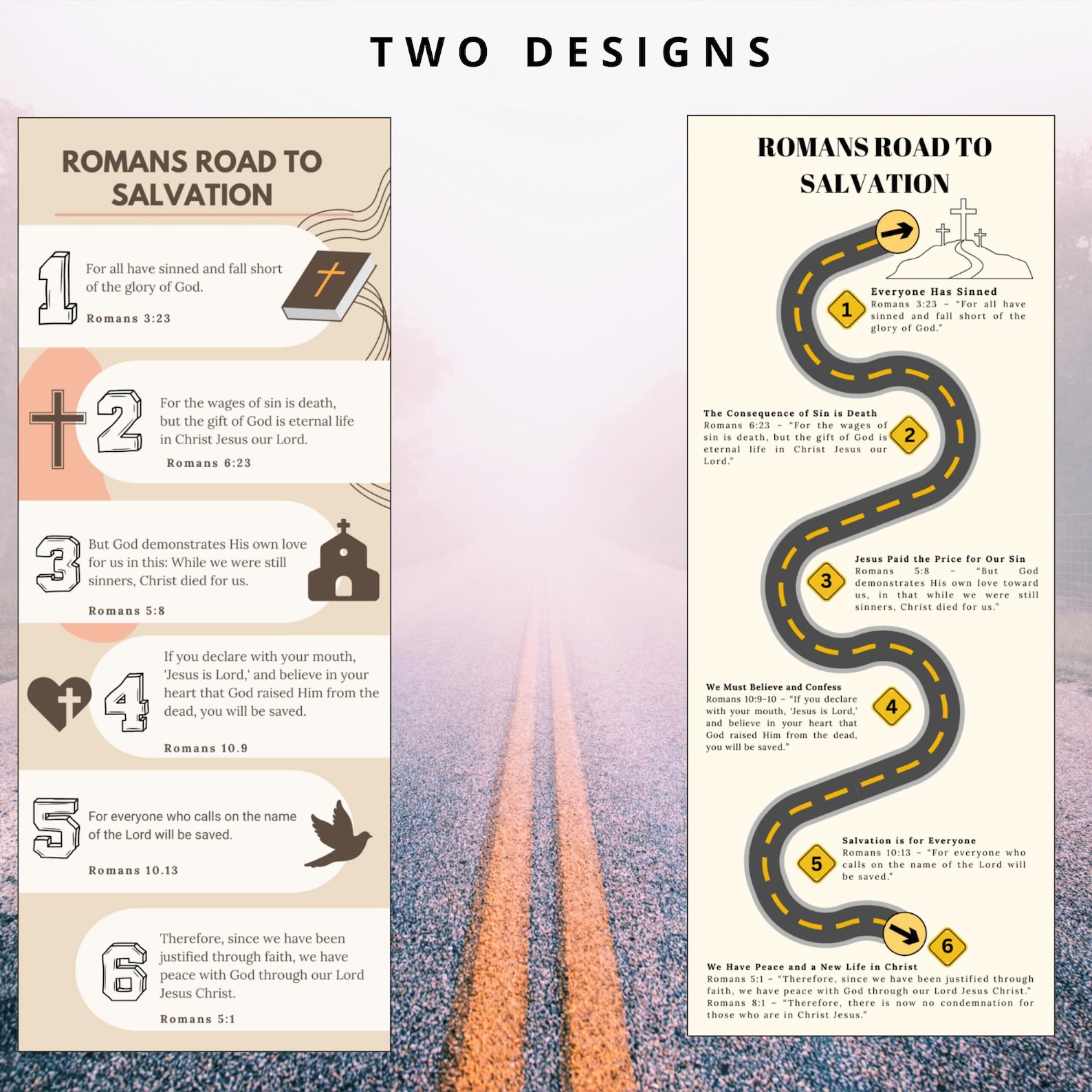 Romans Road to Salvation Printable Bookmarks: Bible Activity (PDF) - Etsy