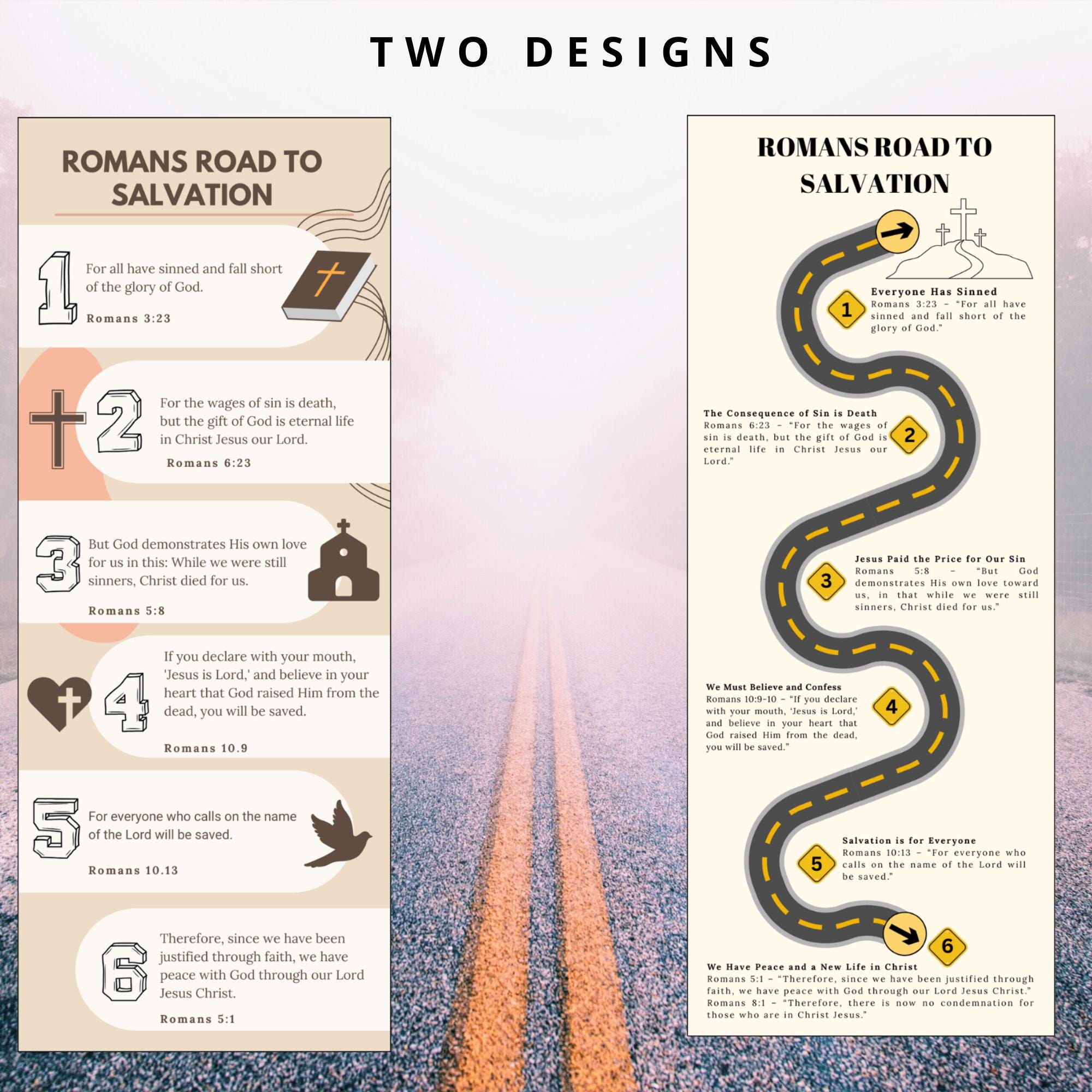 Romans Road to Salvation Printable Bookmarks: Bible Activity (PDF) - Etsy