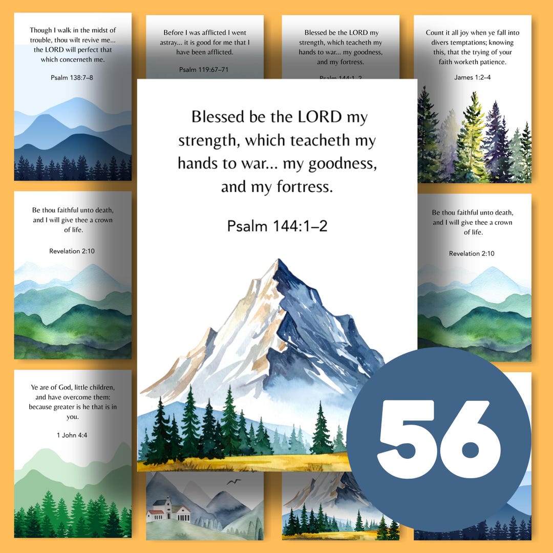 Scripture Cards for Men, Inspirational Bible Verse Memory Cards ...