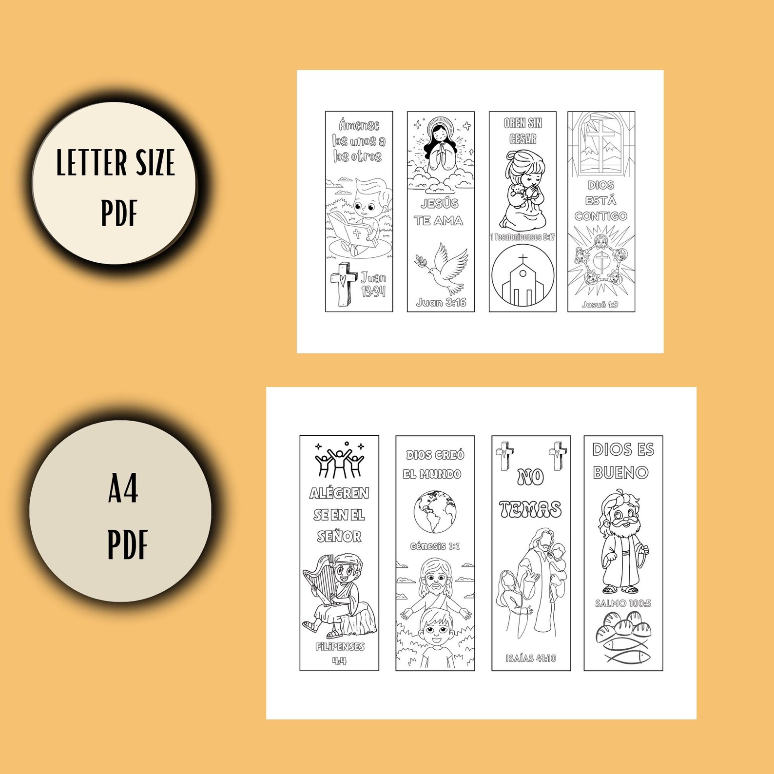 Bible Verse Coloring Bookmark Set, Printable Christian Faith Bible ...