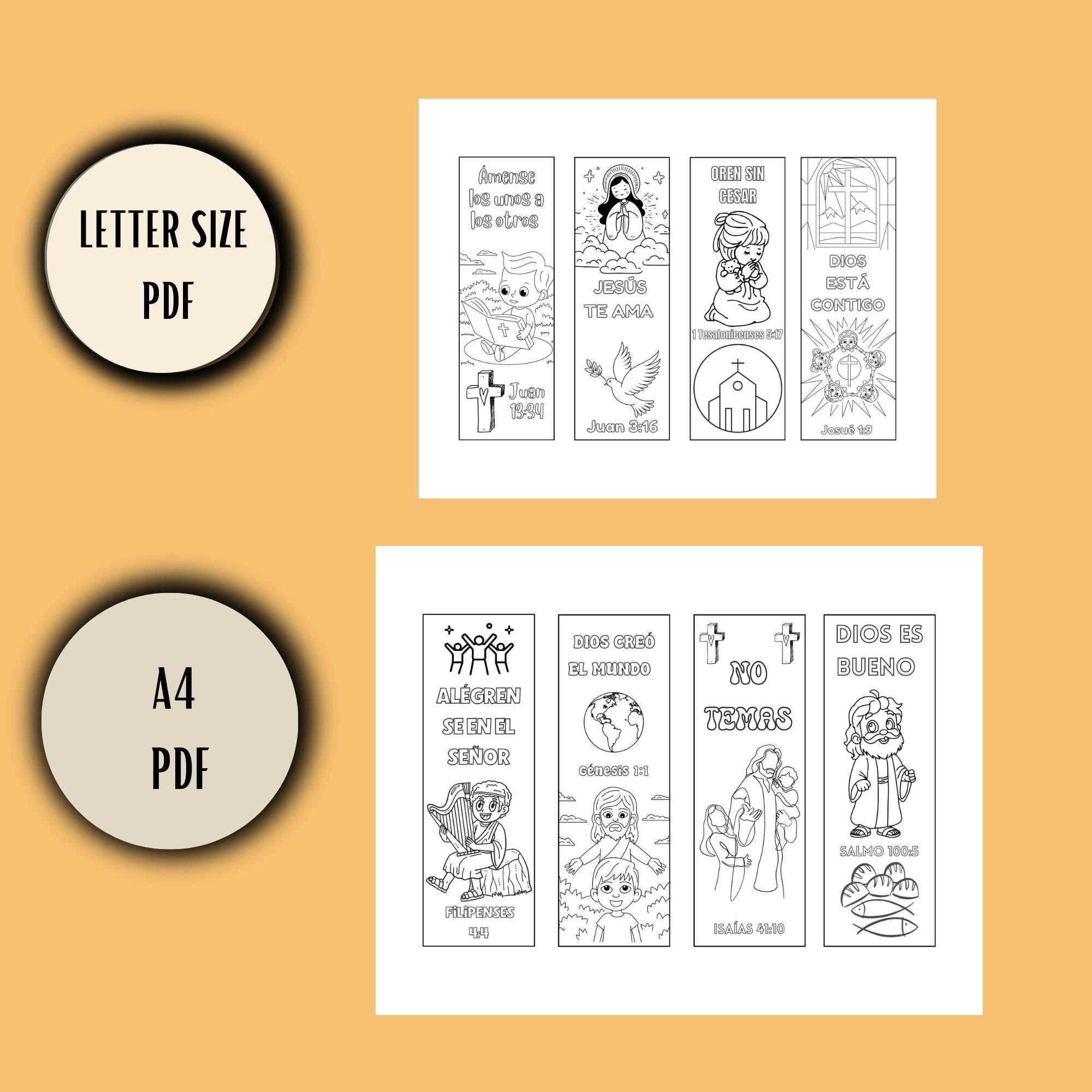 Bible Verse Coloring Bookmark Set, Printable Christian Faith Bible ...