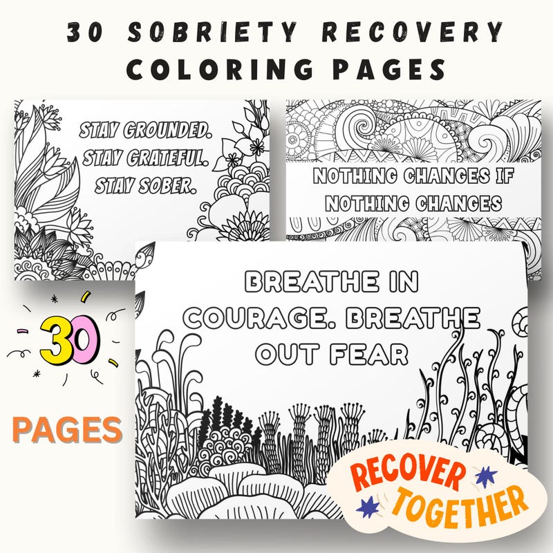Recovery Coloring Pages - Etsy