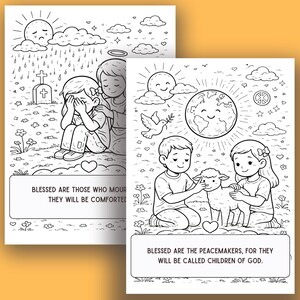 Beatitudes Coloring Pages Activities- Bible Verse Fun Printable ...