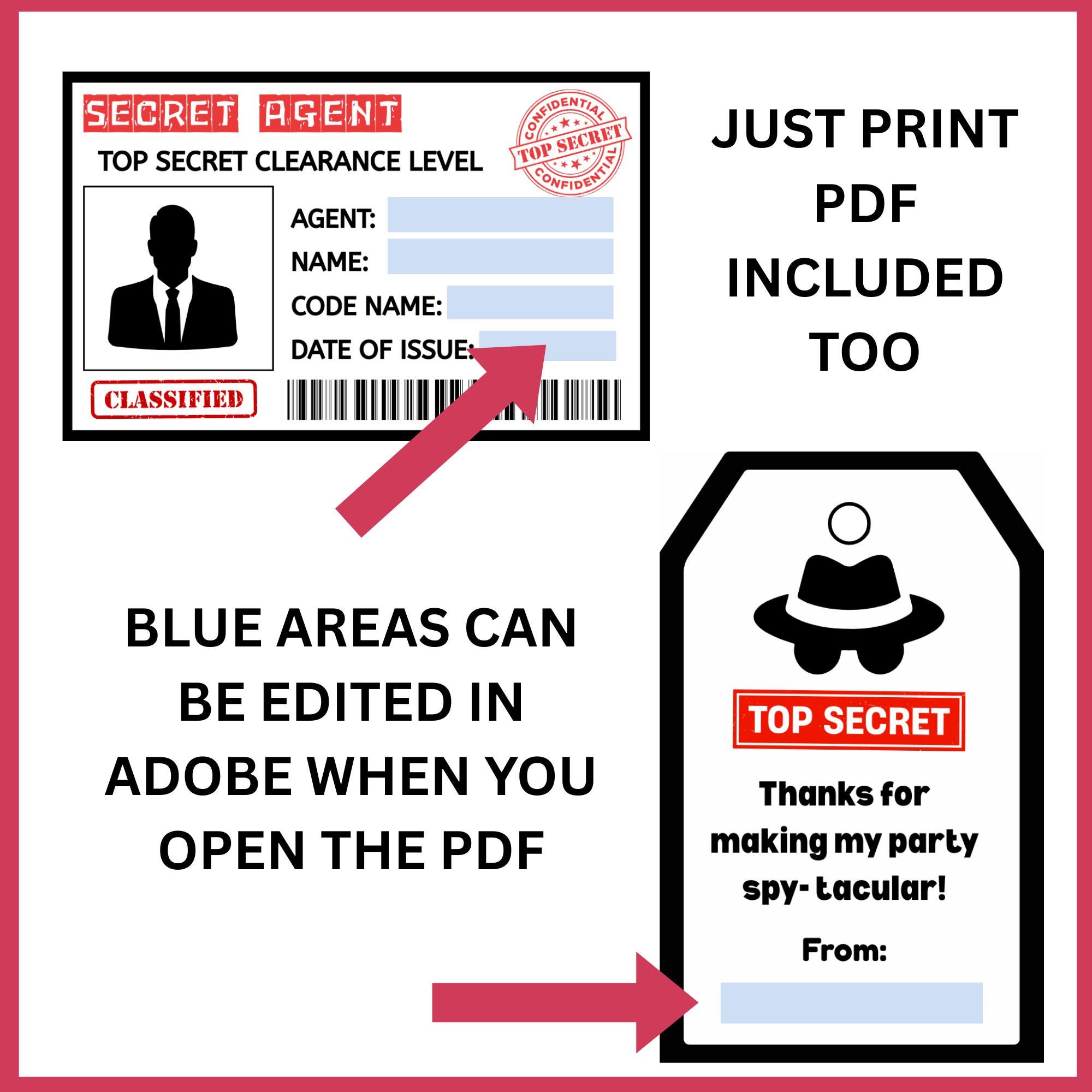 Detective Badge Printable, Editable ID Card for Kids, Fun Party ...