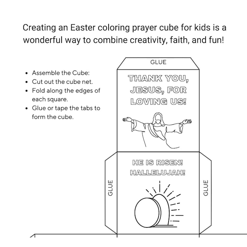 Printable Prayer Cube Bible Verse Craft for Kids - Sunday School Lesson ...