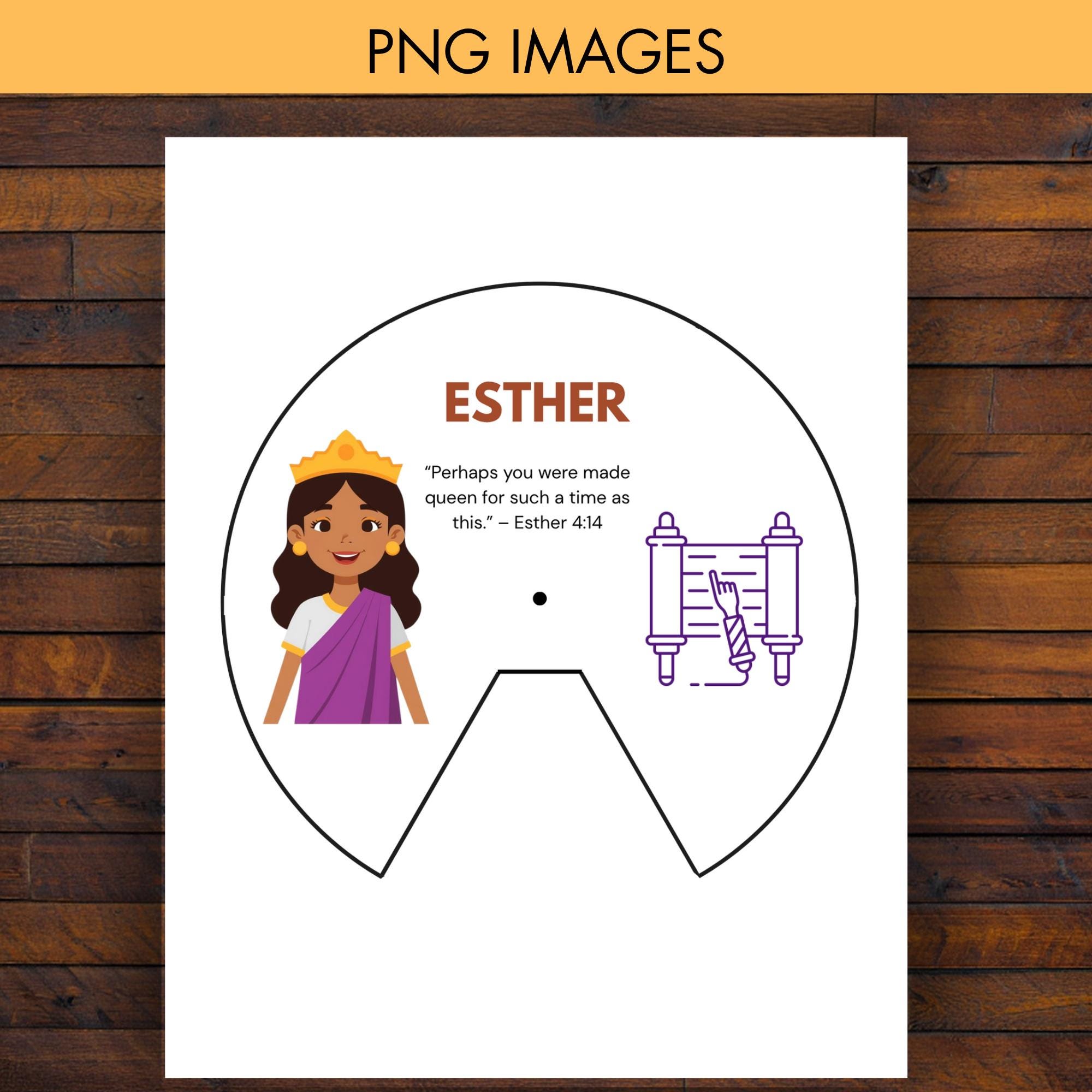 Queen Esther Bible Craft: Crown and Spinner, Sunday School Activity ...