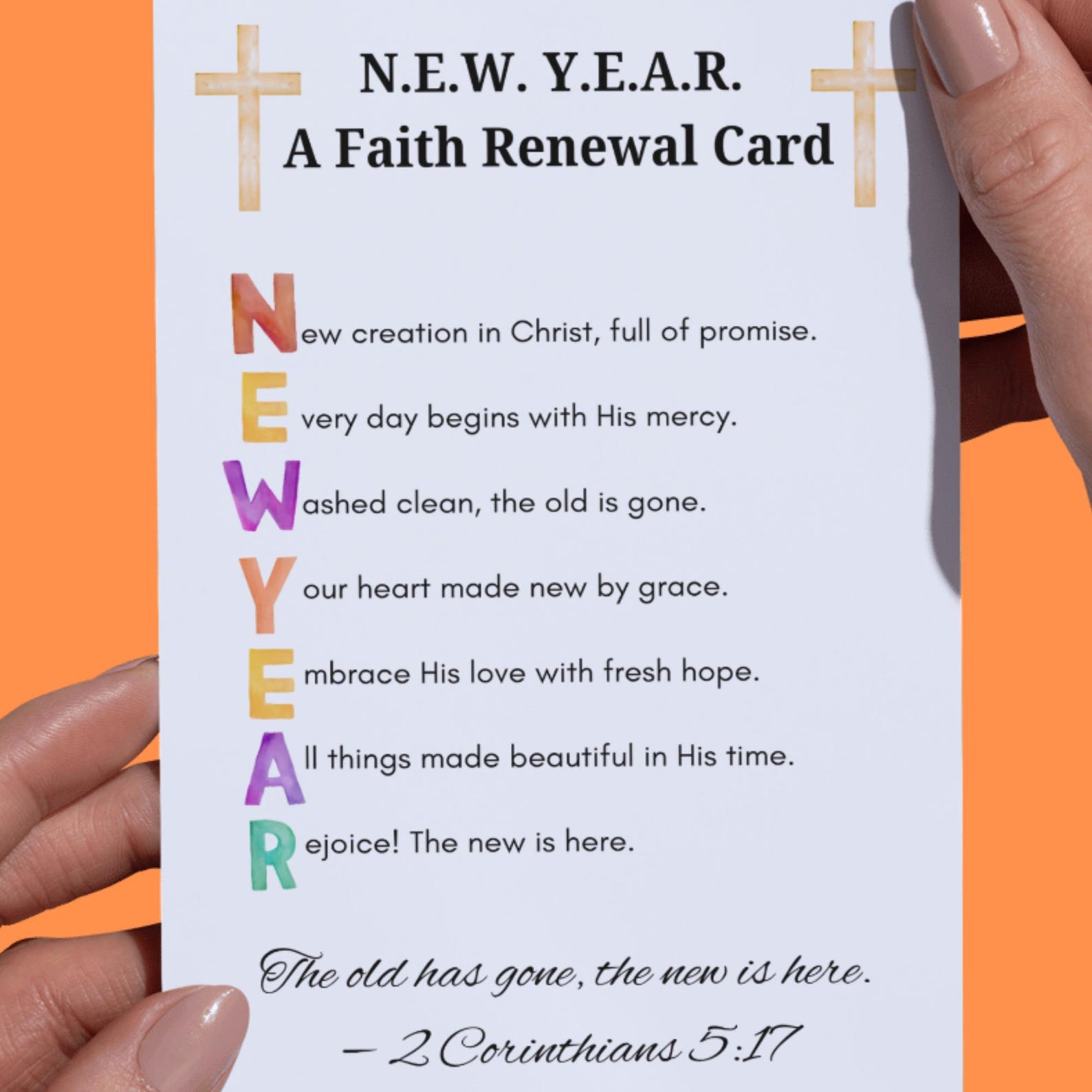 Christian New Year's Eve Cards - Scripture Card Prayer - Etsy