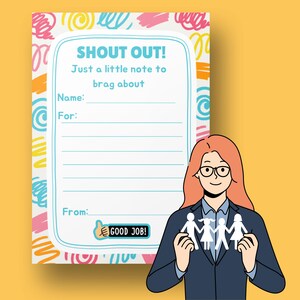 Classroom Shout Out Printable - Student Recognition and Appreciation ...