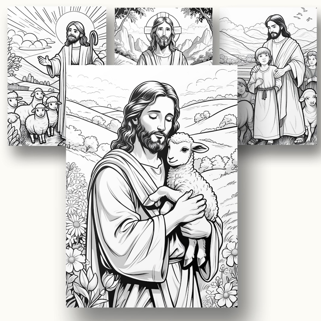 Jesus the Good Shepherd - Kids Bible Coloring Page - Christian Kids ...