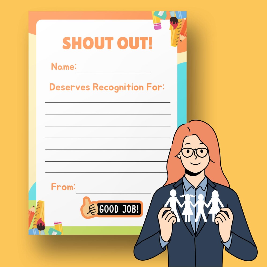 Classroom Shout Out Printable - Student Recognition and Appreciation ...