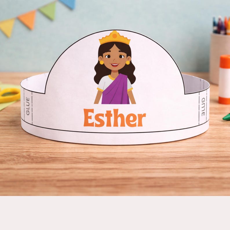 Queen Esther Bible Craft: Crown and Spinner, Sunday School Activity ...