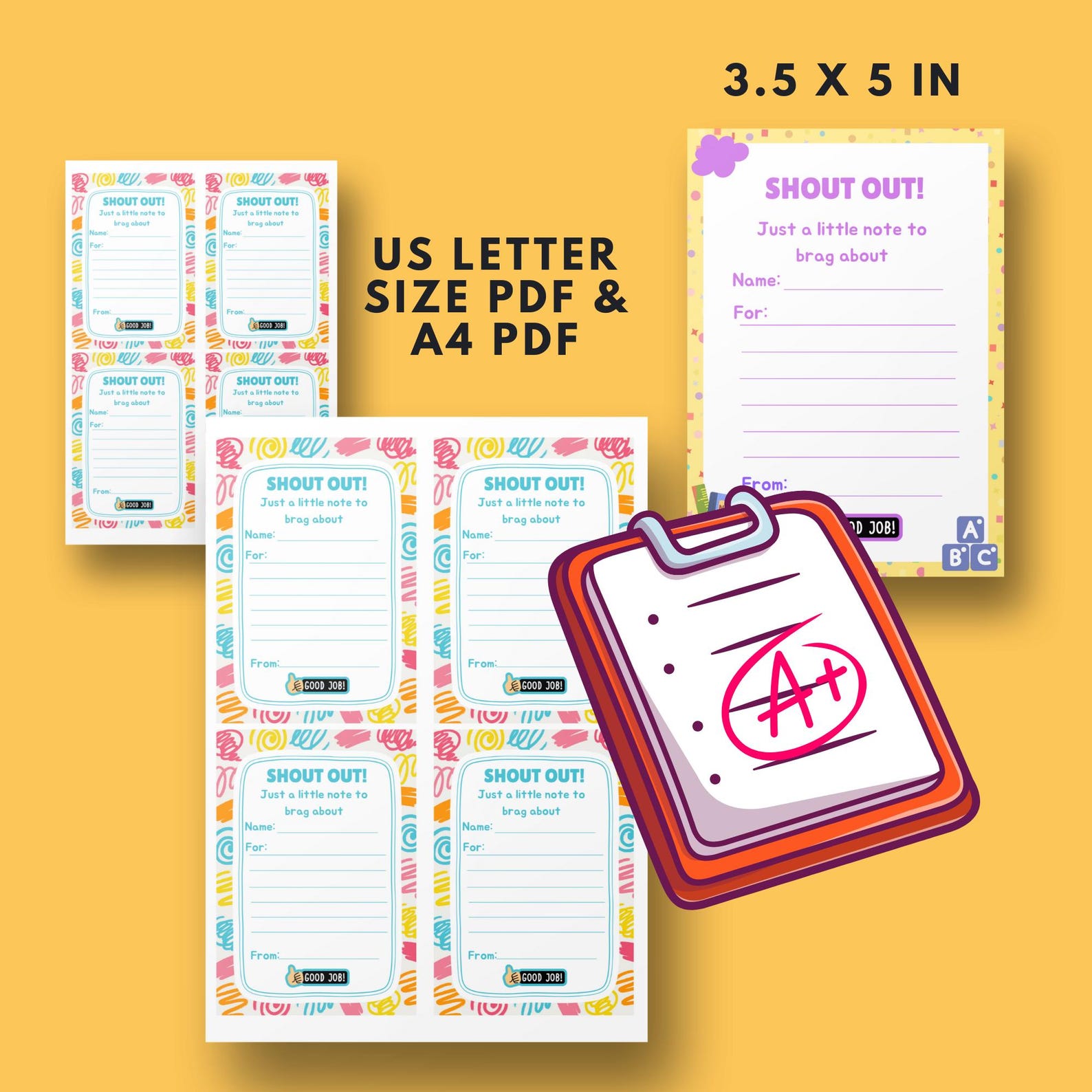 Classroom Shout Out Printable - Student Recognition and Appreciation ...