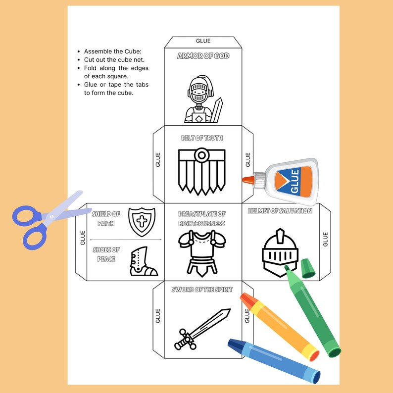 Printable Prayer Cube Bible Verse Craft for Kids - Sunday School Lesson ...