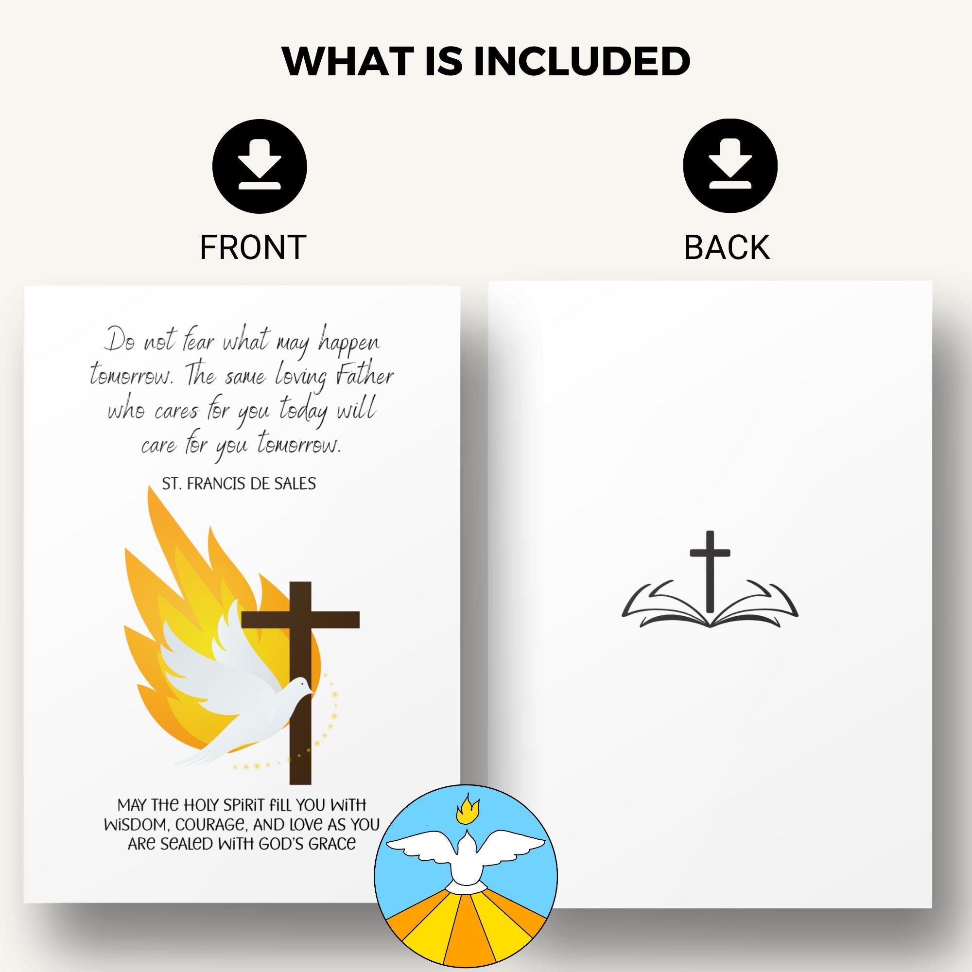 Catholic Confirmation Printable Card With Saint Quote for Digital ...