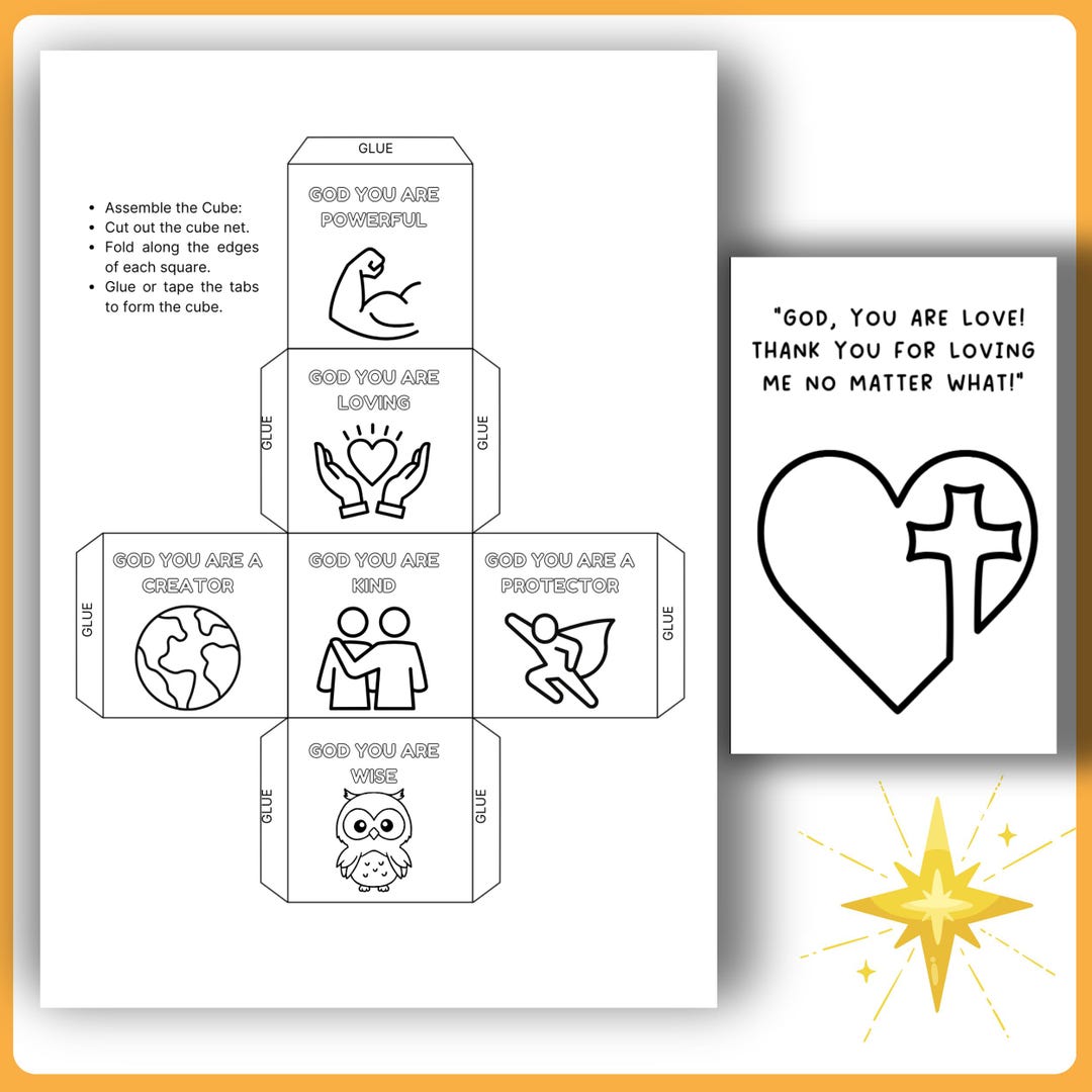 Printable Prayer Cube for Kids – Christian Activity, Bible Craft ...