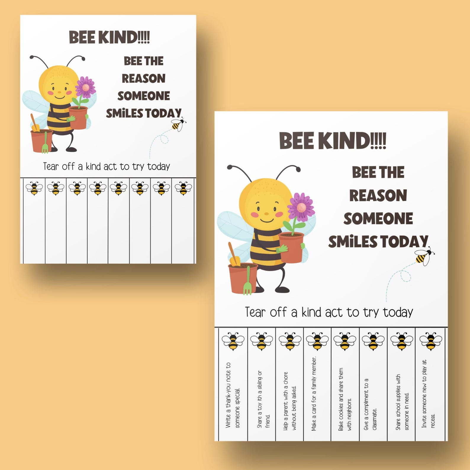 Kindness Tear off Flyer - Compliment Printable - Spread Positivity ...
