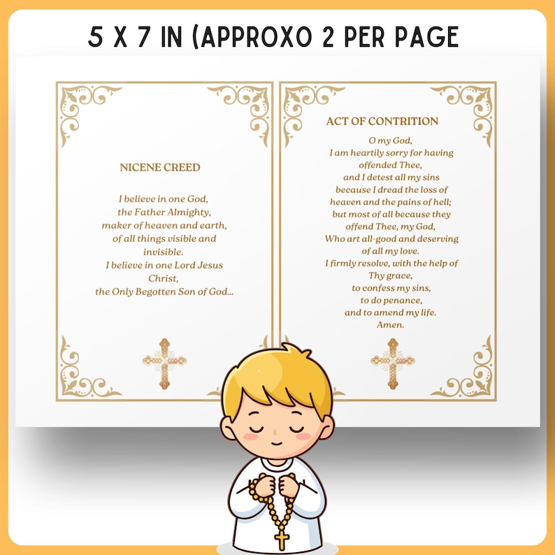 Catholic Prayer Cards Bundle Instant Download for Kids and Adults ...