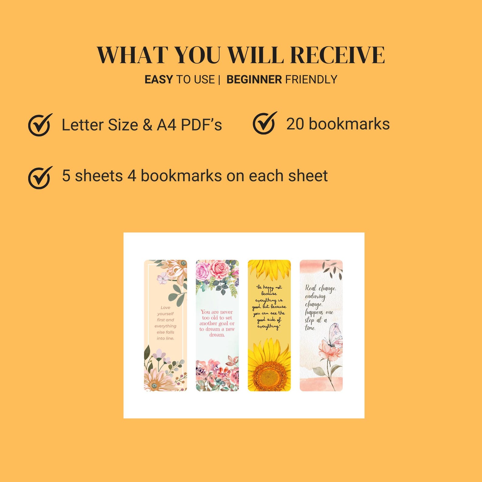 Positive Affirmation Bookmarks, DIY Printable, Positive Vibes Instant ...