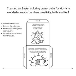Easter Prayer Cube, Printable Kids Activities, Bible Crafts for Sunday ...