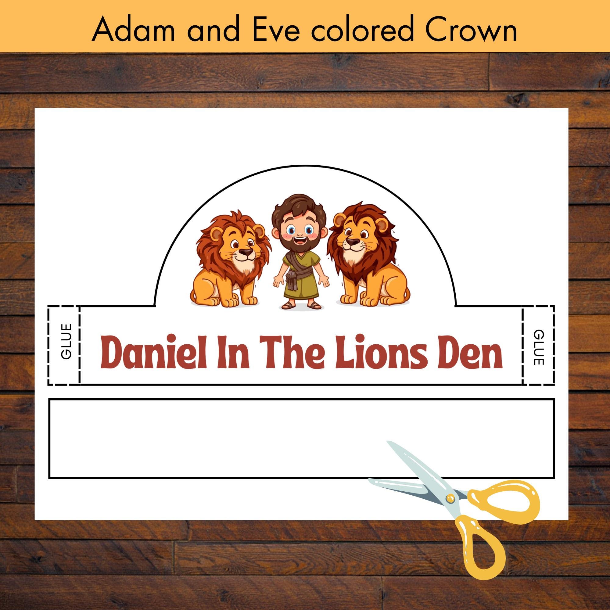 Daniel Lions Den Printable Bible Craft, Sunday School Activity ...