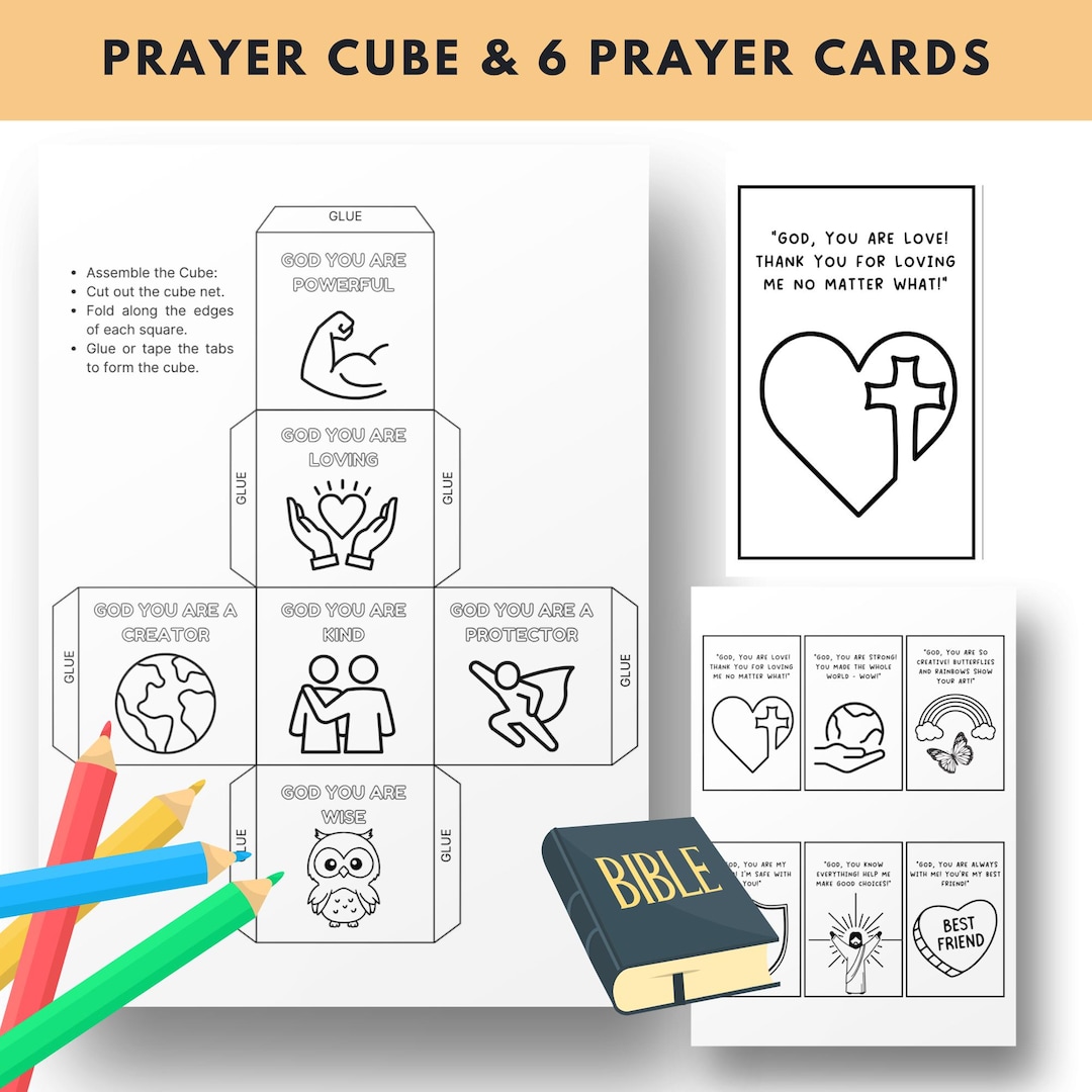 Prayer Cube for Kid Teach Children How to Pray Activity Printable ...
