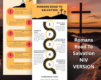 Romans Road to Salvation Infographic | Digital Download for Bible Study ...