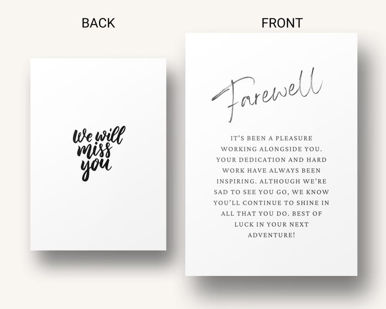 Printable Going Away Card for Coworker - Printable Goodbye Card ...