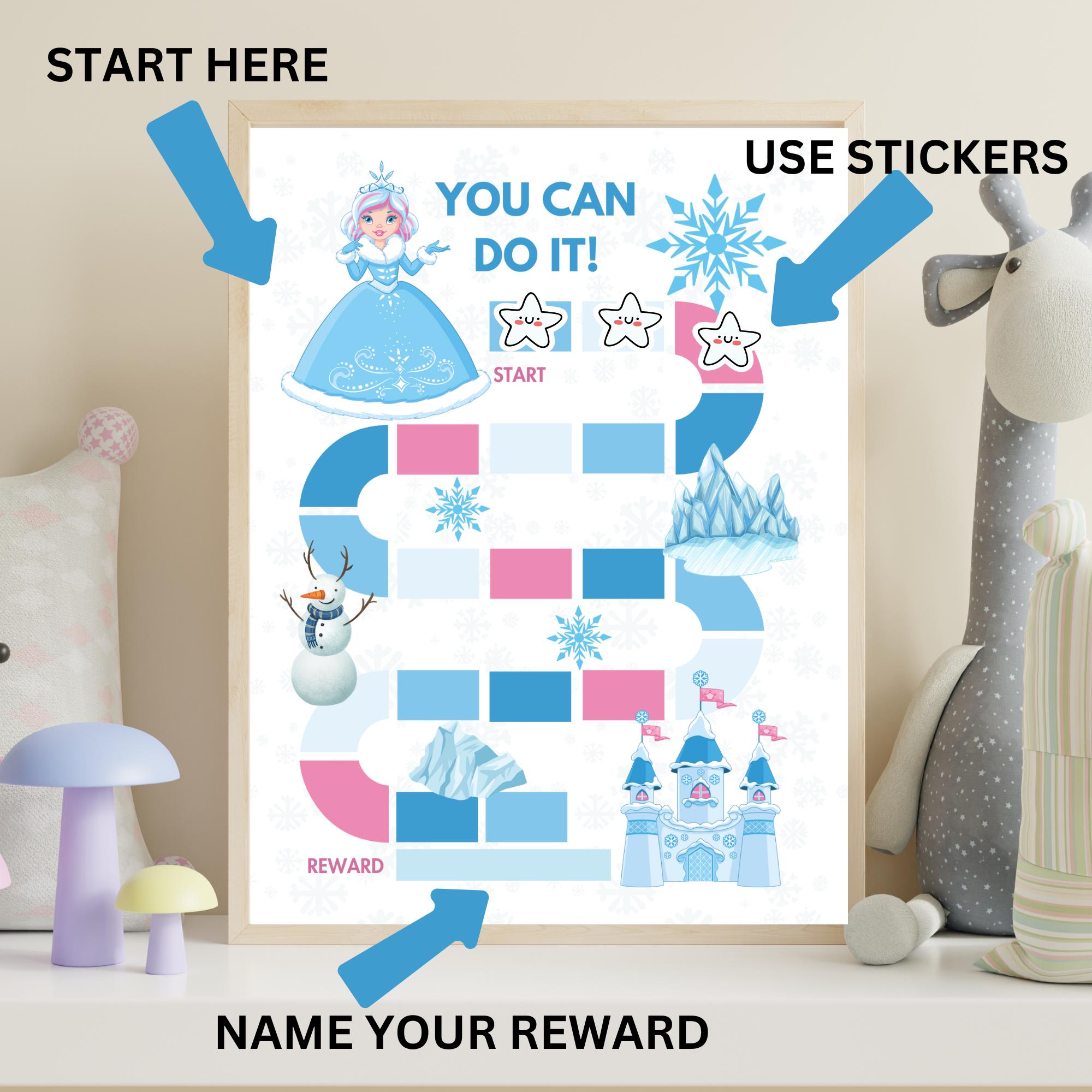 Frozen Princess Potty Training Chart, Printable Frozen Reward Chart ...