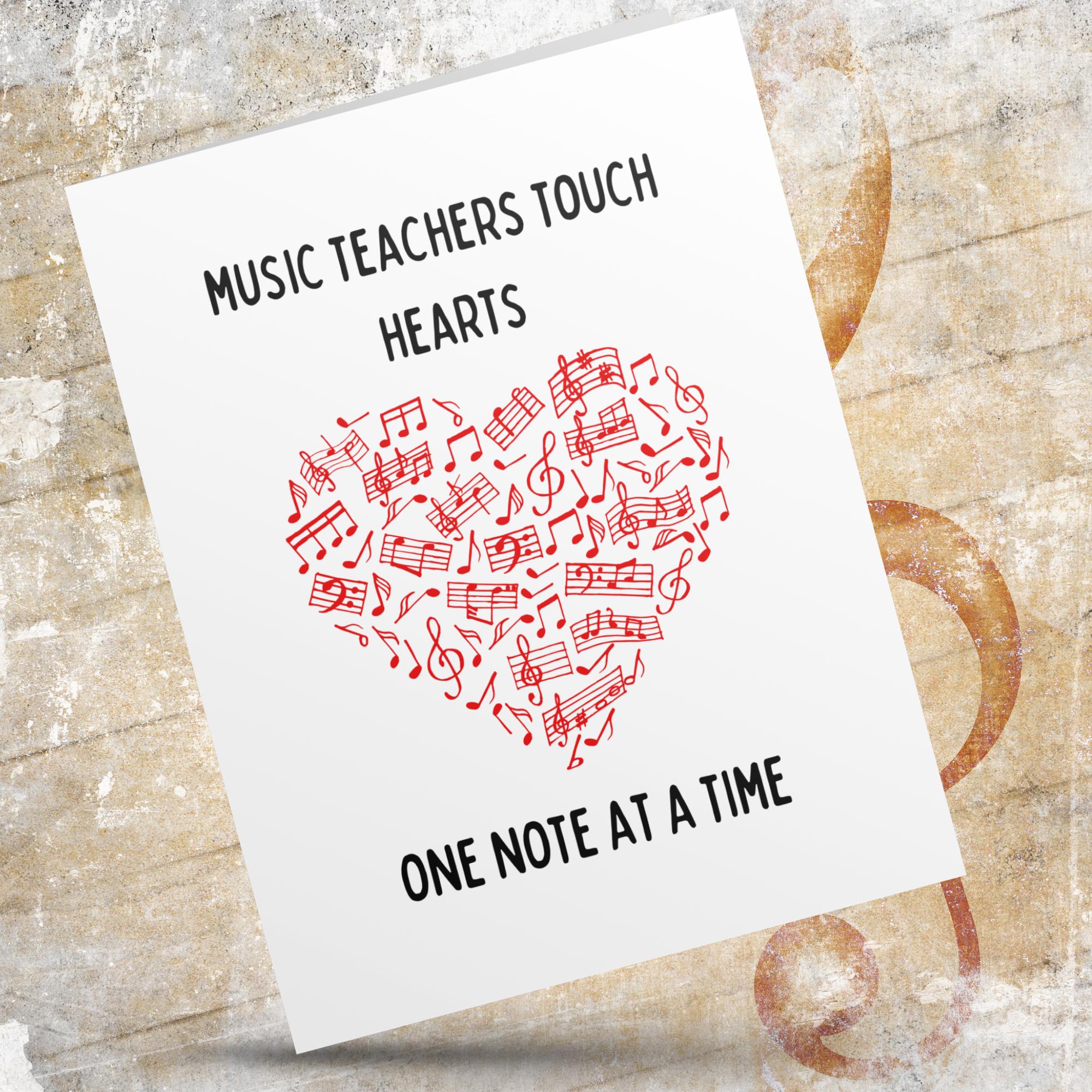 Music Teacher Thank You Card Printable Note for Music Educators Unique ...