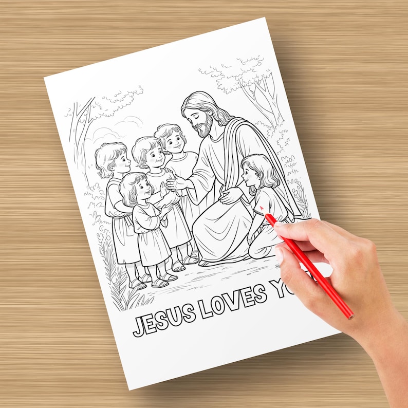 Jesus Loves You Coloring Page for Kids – Printable Sunday School ...