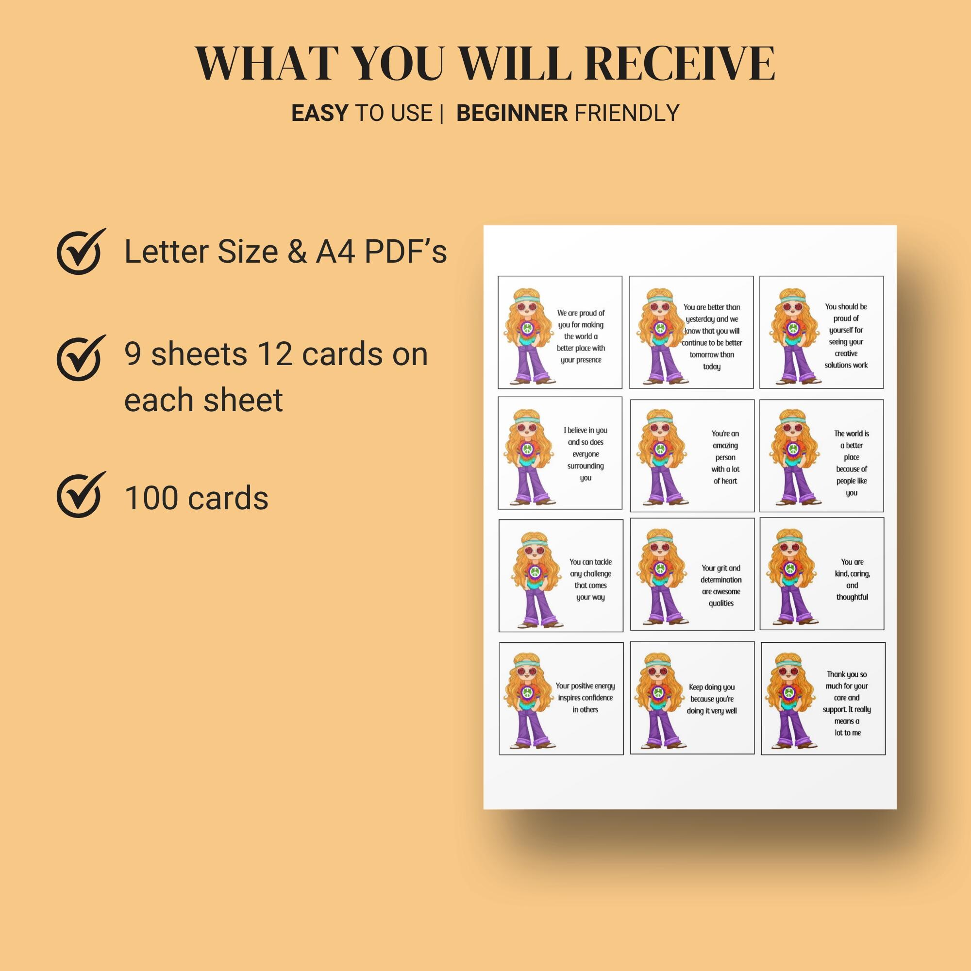 Mini Encouragement Cards, Printable Motivational Tags,positive Desk ...