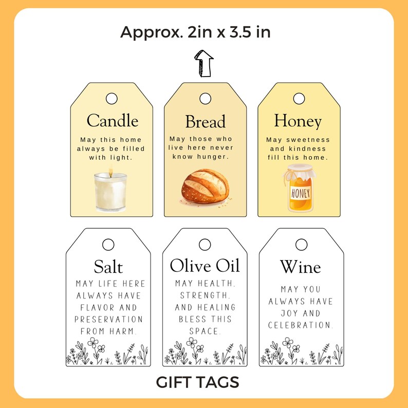 Printable Housewarming Gift Home Blessing Traditional DIY Bread Wine ...