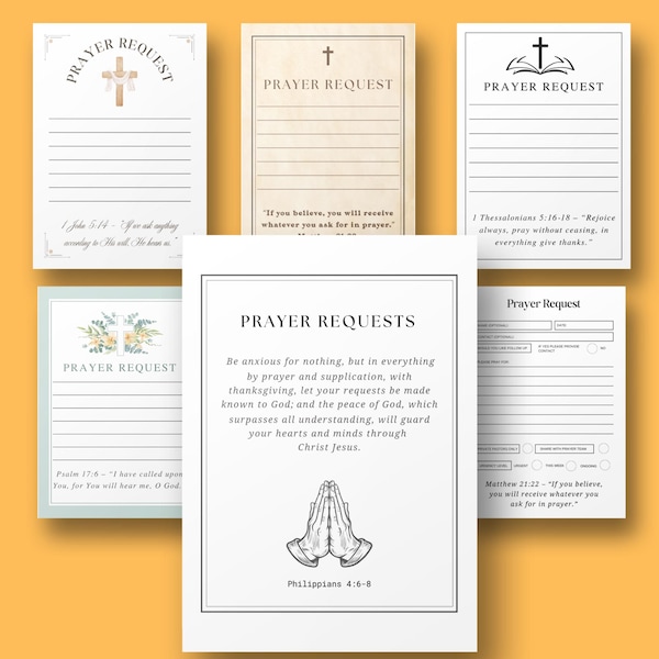 Prayer Request Cards - Etsy