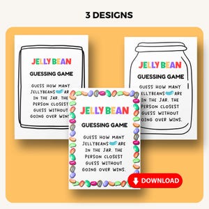 Jelly Bean Guessing Game: Easter Party Printable (instant Download) - Etsy