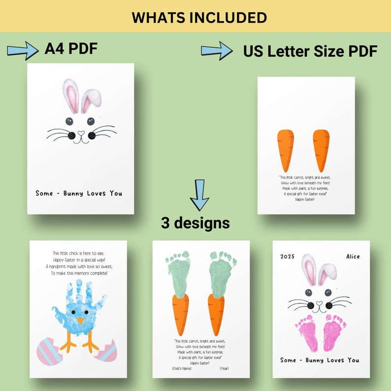 Easter Printable Some-bunny Loves You Kids' Footprint Keepsake ...