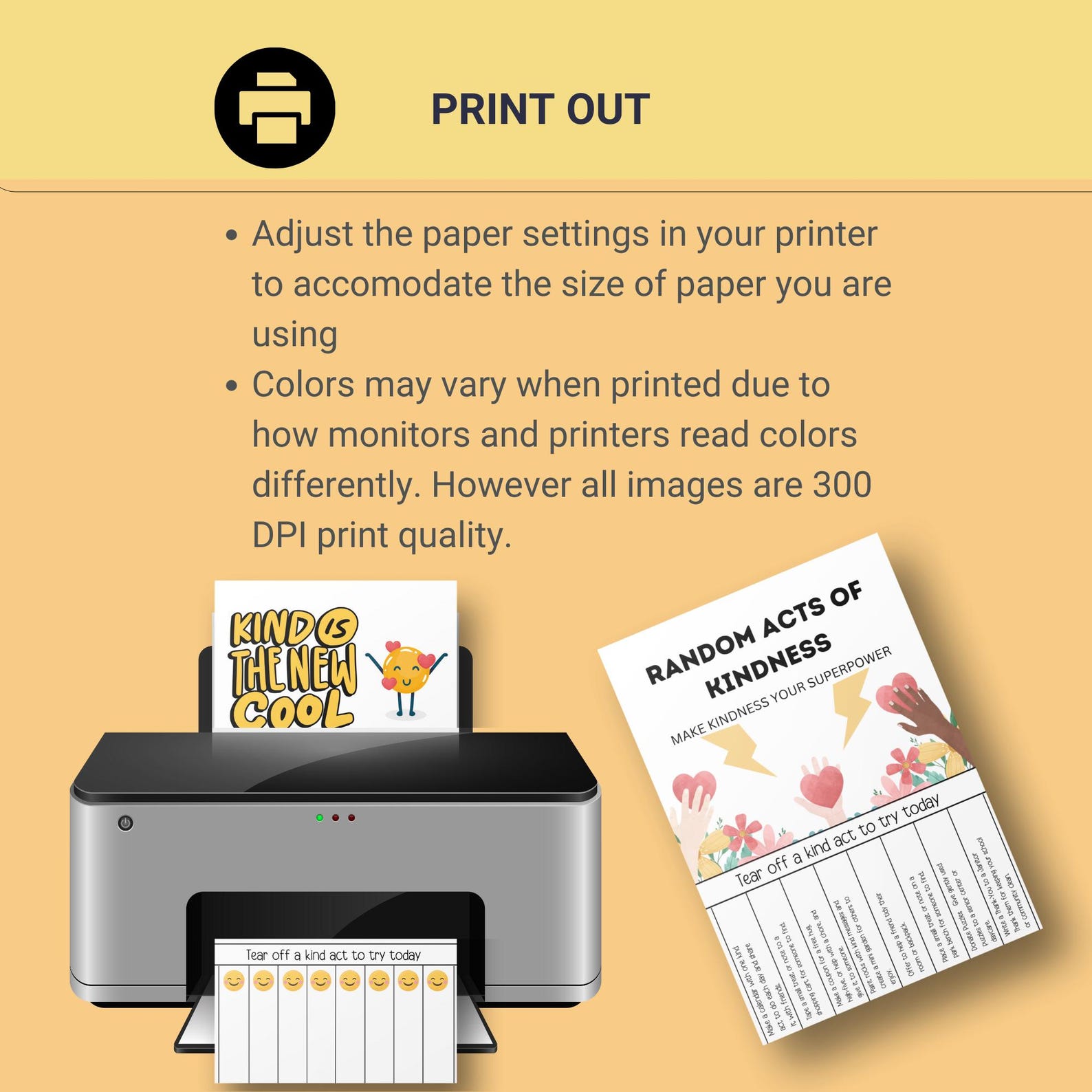 Kindness Tear off Flyer - Compliment Printable - Spread Positivity ...