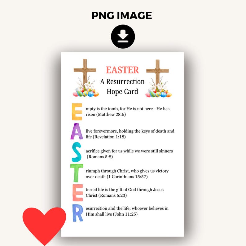 Christian Easter Card Printable, Digital Easter Card, Resurrection ...