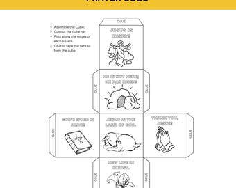 Easter Prayer Cube, Printable Kids Activities, Bible Crafts for Sunday ...