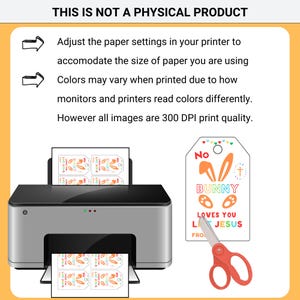 No Bunny Loves You Like Jesus Printable Gift Tag, Editable Easter ...