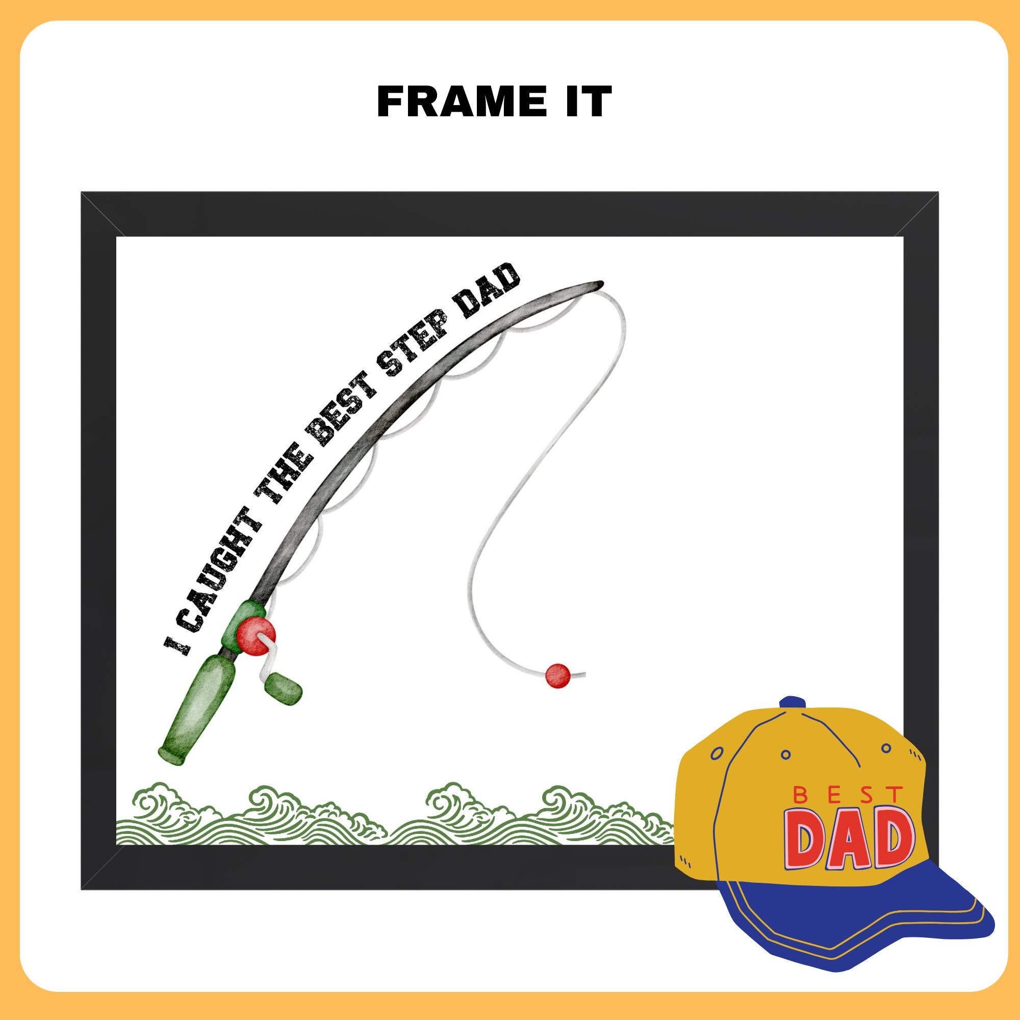 Dad Fish Handprint Art Printable | Dad Fishing Birthday Card | Fishing ...