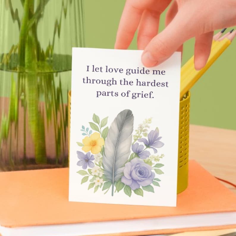 Grief Affirmation Cards for Healing, Sympathy Gift, Comfort Cards ...