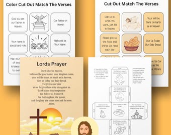 The Lords Prayer Activity, Printable Bible Verse Sunday School Activity ...