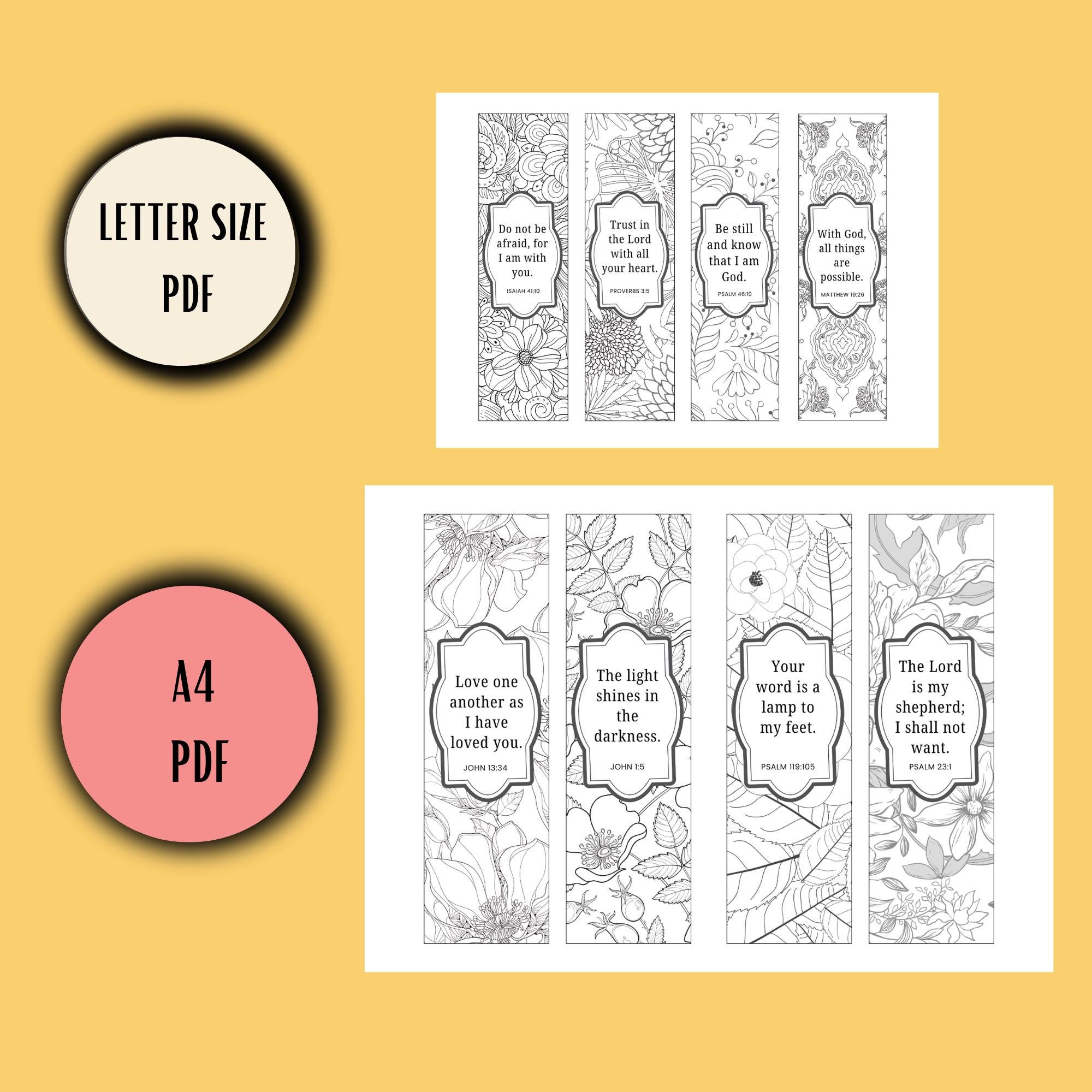Printable Catholic Coloring Bookmarks - Scripture Affirmations ...