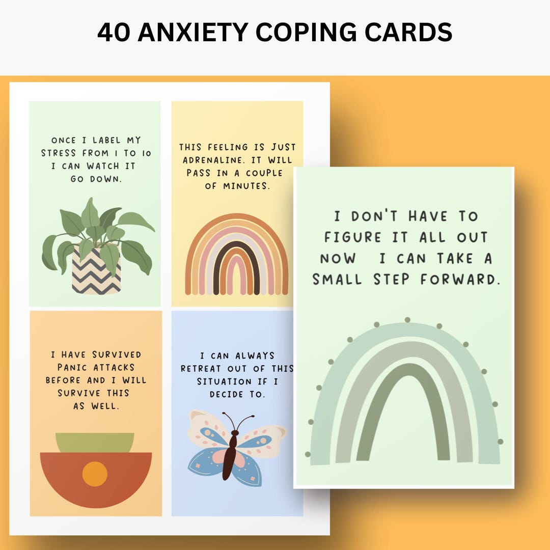 Anxiety Coping Cards, DBT Skills, Coping Strategies for Teens, Mental ...