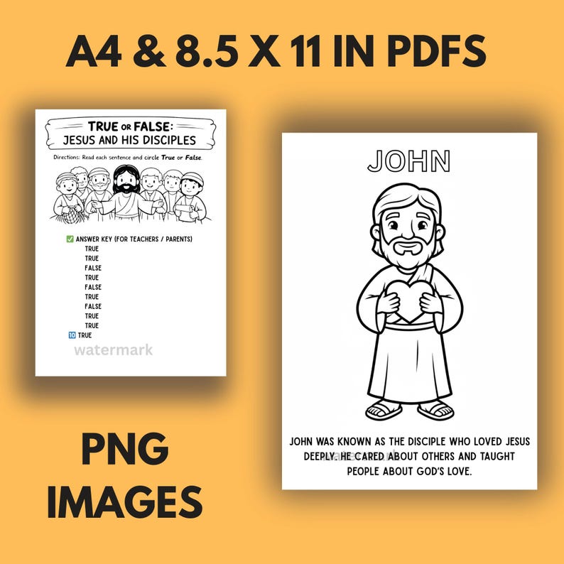12 Disciples Coloring Page - Bible Coloring Pages for Kids, Christian ...