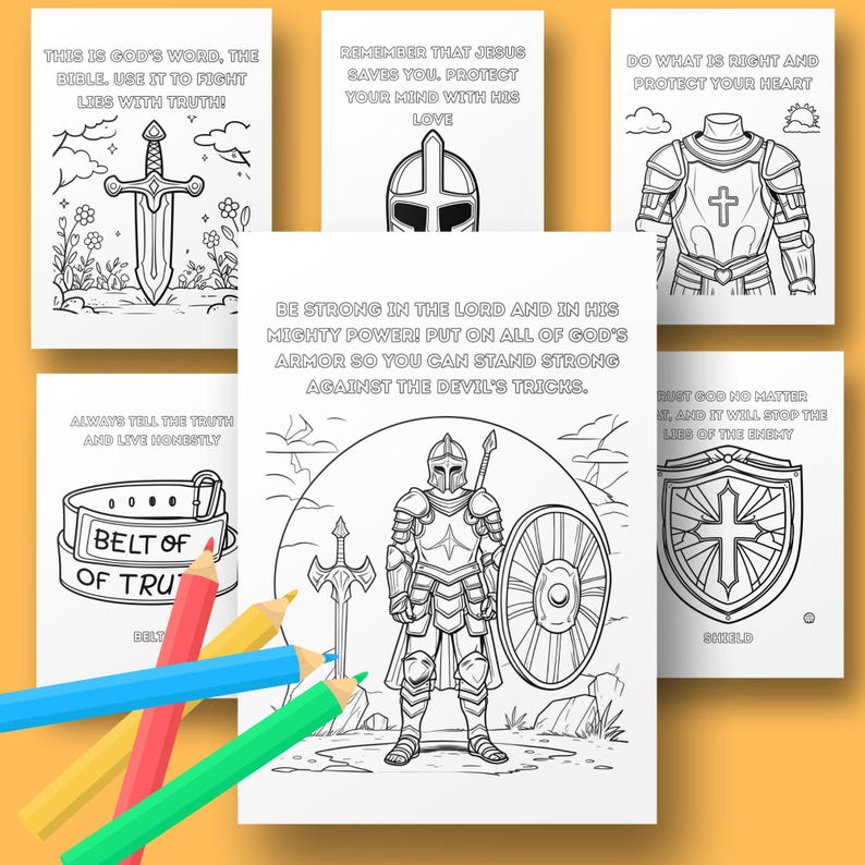 Armor of God Sunday School Lesson - Bible Coloring Pages - Kids ...