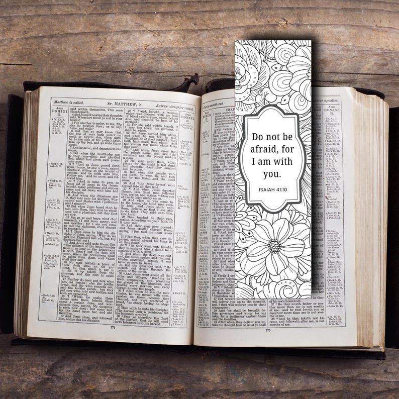 Printable Catholic Coloring Bookmarks - Scripture Affirmations ...