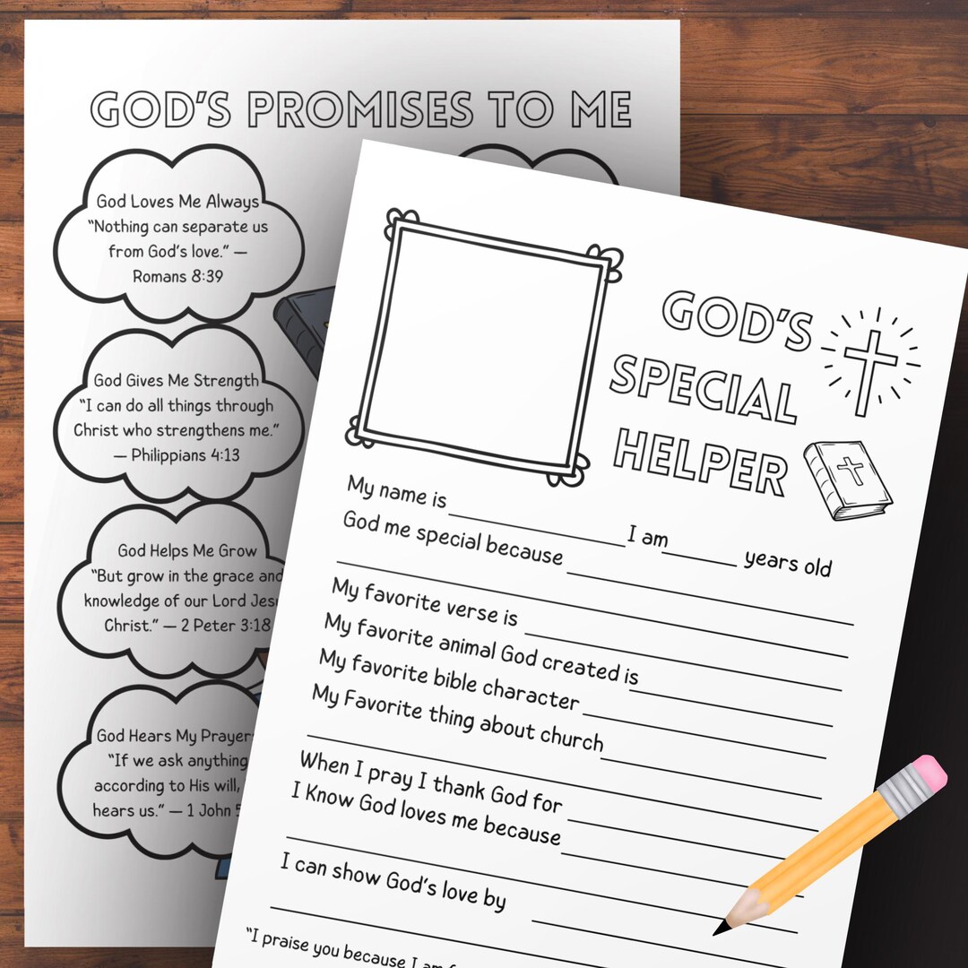 All About Me Christian Printable Kids Sunday School Crafts Activities ...